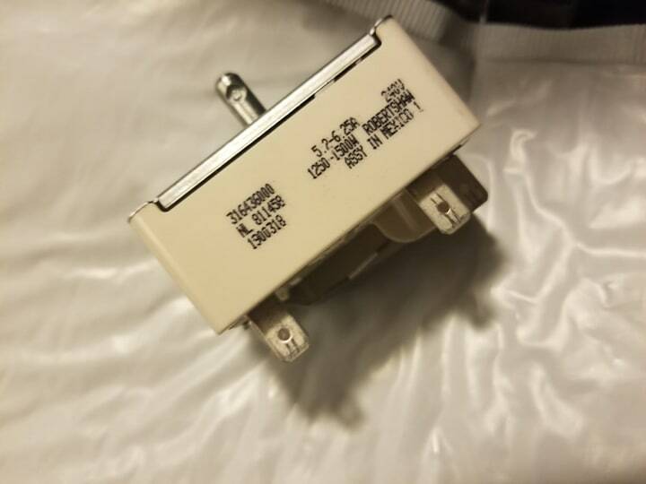 Frigidaire Electrolux Range Small Surface Element Control Switch ...
