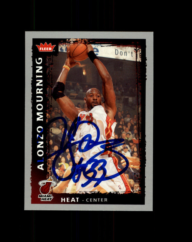 Alonzo Mourning Signed 2008-09 Fleer #98 IPA In Person Autograph | eBay