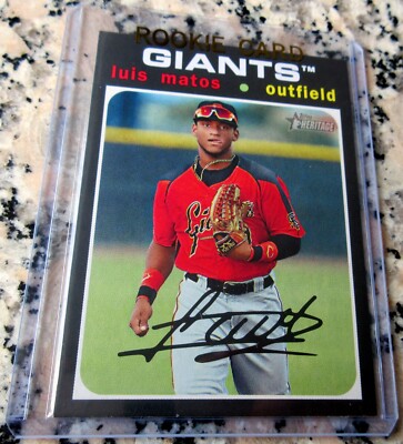 LUIS MATOS 2020 Topps Heritage Rookie Card RC SF Giants Venezuela HR ...