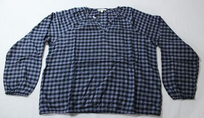 Maurices Women's Buffalo Check Notch Neck Blouse BL1 Multicolor Size XL ...