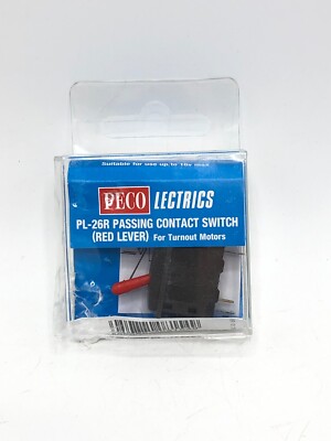 Peco PL-26R Red Lever Operated Passing Contact Switch for Points, PL-10 etc | eBay