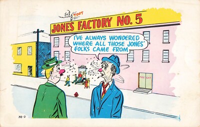 Comic Postcard Jones Factory No. 5 Two Confused Men PM 1957 N1 | eBay