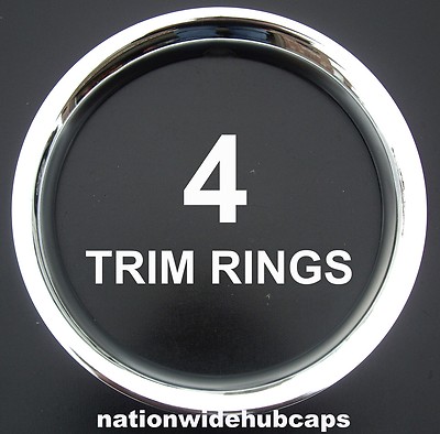 4 NEW 14" CHROME Steel Wheel Trim Rings Beauty Rims Glamour Ring Rim ...