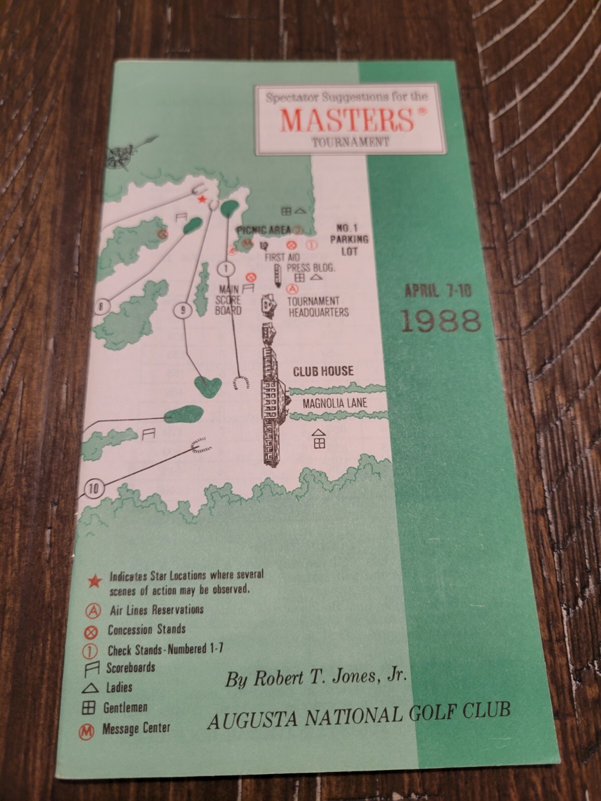 Augusta National Golf Club Masters Spectator Guide 1988 - Sandy Lyle | eBay