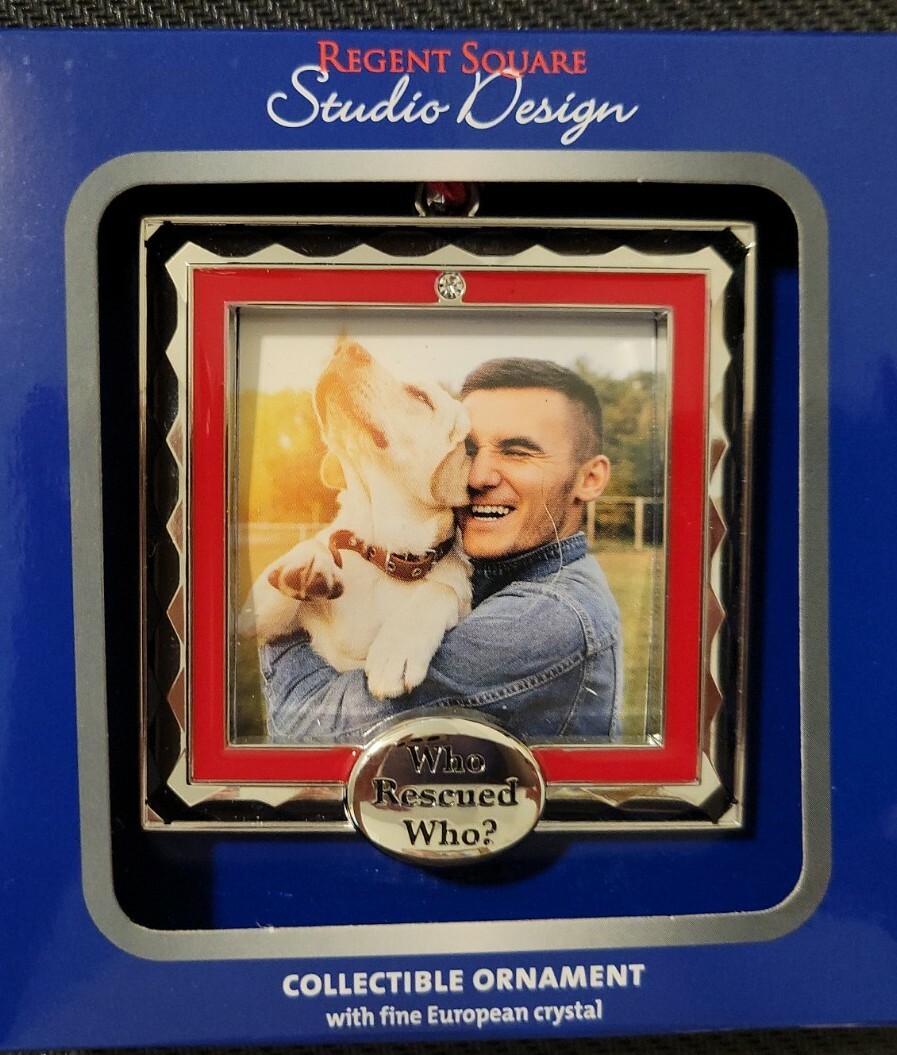 BNIB "WHO RESCUED WHO?" European Collectible Picture Frame Ornament ...