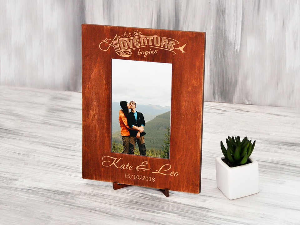 Personalized Wedding Picture Frame Let the Adventure Begins Custom ...