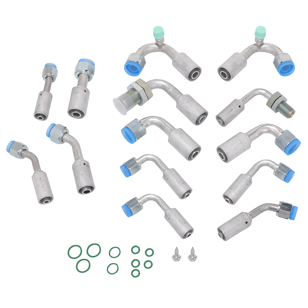 Universal A/C Air Conditioning Ext Length Hoses & Fittings & O-rings ...