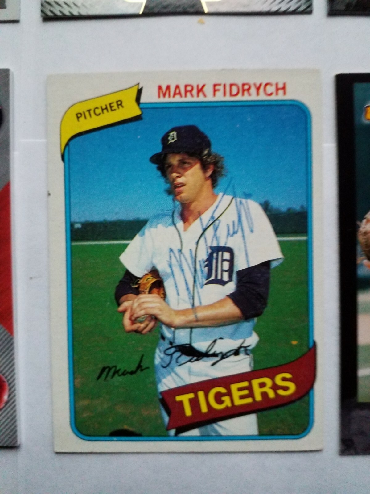 Mark Fidrych - 1980 Topps #445 - In Person Autograph - Detroit Tigers ...