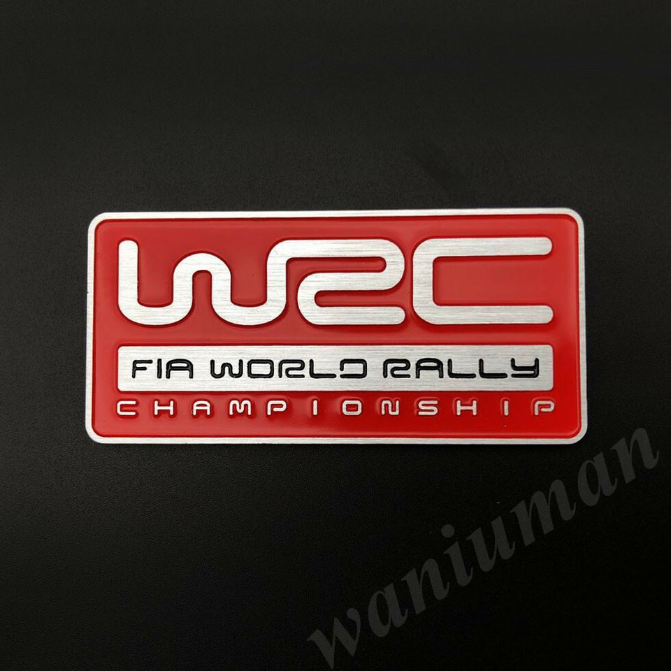 3D Metal Red WRC FIA World Rally Championship Car Emblem Badge Decals ...