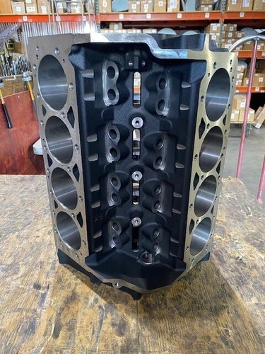 Engine Block, 350 Chevy Small Block, Germany Cast Iron, 4-Bolt 350 ...