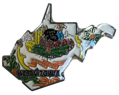 Pack of 24 West Virginia State Map Motorcycle Hat Cap Lapel Pin | eBay