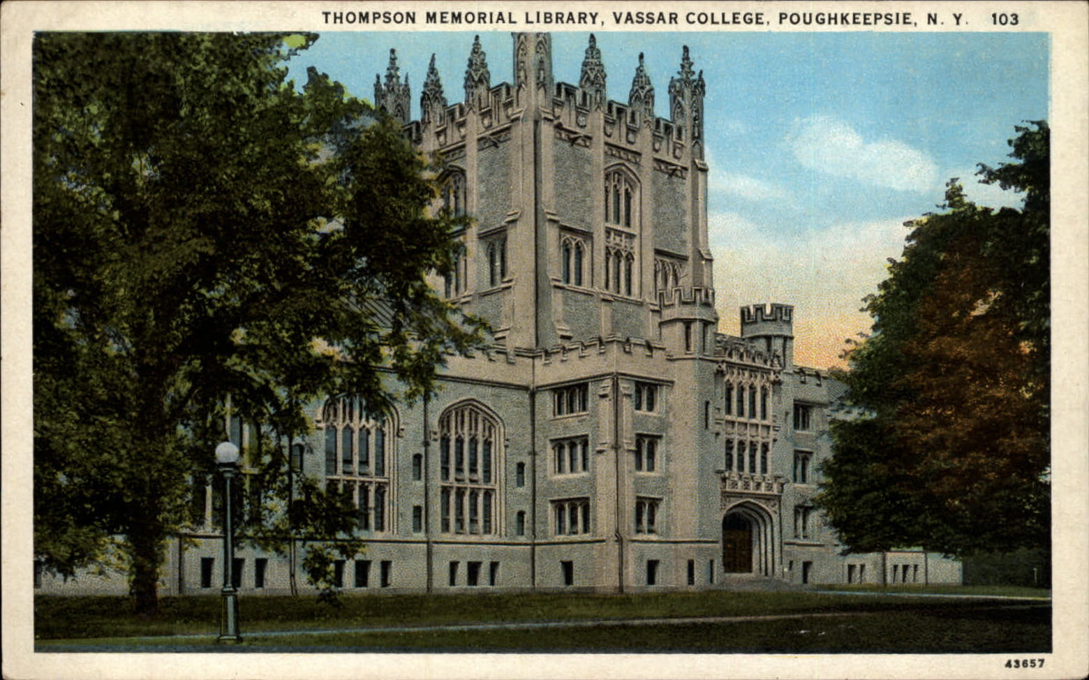 Thompson Memorial Library Vassar College Poughkeepsie New York ...