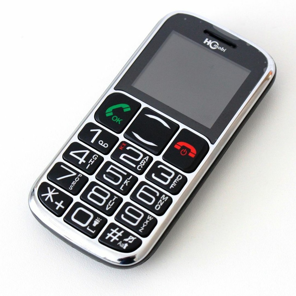 HC Mobi Senior Old People Mobile Phone Big Dial Buttons Help SOS ...