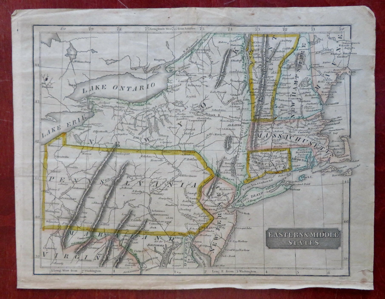 New England New York Pennsylvania New Jersey 1824 Cummings Hilliard ...