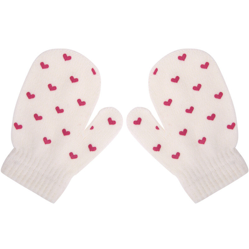 Lovely Star Mittens Knitwear Cartoon Heart Mitten Full Finger Baby ...