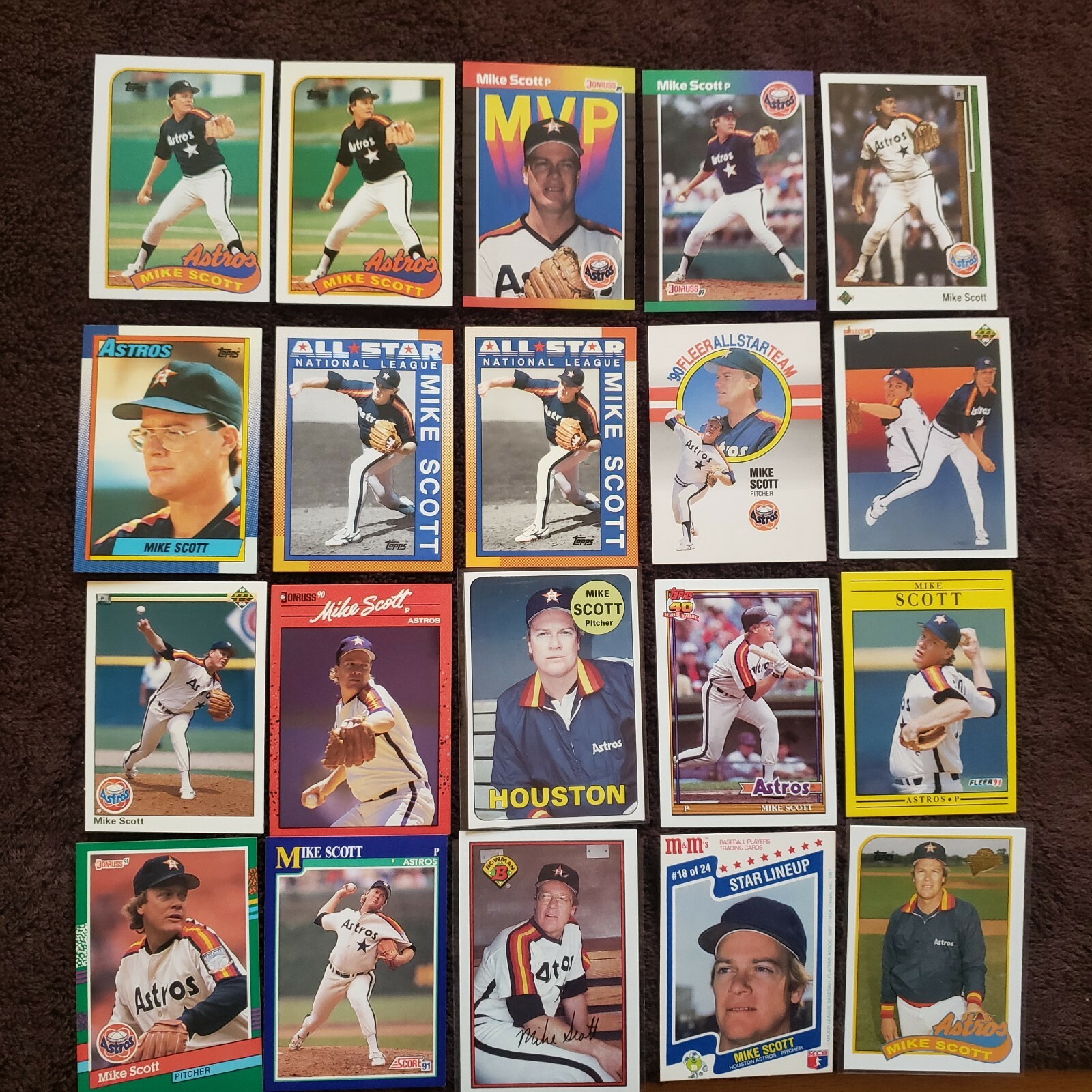 MIKE SCOTT - Rookie Super Lot All Different 1980-2005 Tiffanys - METS ...