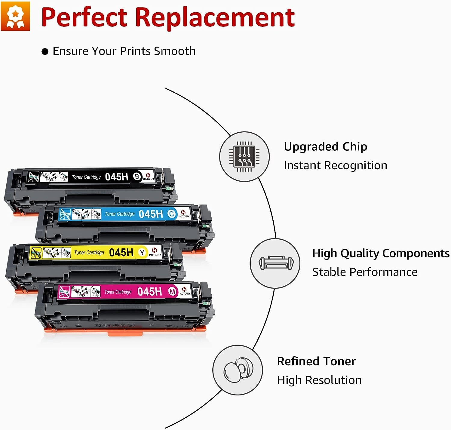 4 CRG-045H Cartridge for Canon 045H Toner ImageClass MF634Cdw MF632Cdw ...