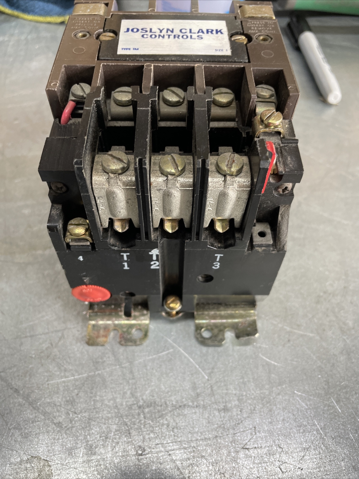 JOSLYN CLARK T13U031 CONTACTOR 27 Amps Size 1 600V with 120V Coil~ USED ...
