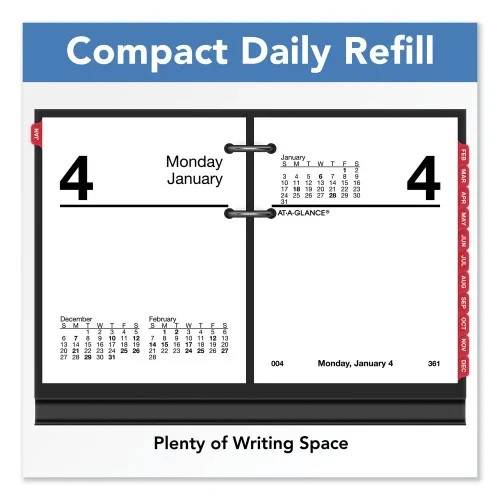 At-A-Glance E919-50 2026 Compact Daily Desk Calendar Refill - Daily - 3 ...