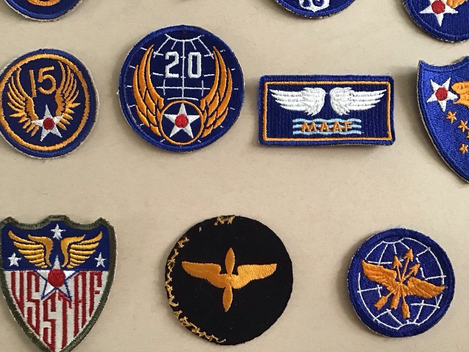 Original WW2 US Army Air Corps Authentic Shoulder Patch Insignias Lot ...