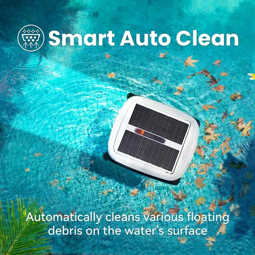 Solar Powered Automatic Robotic Pool Skimmer Cleaner,Solar Pool Surface ...
