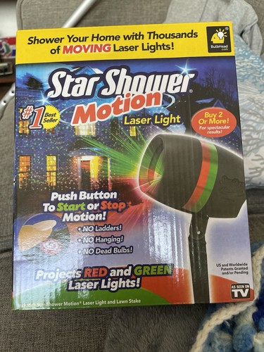 Bulb Head Star Shower 10639-2P Laser Light Green/Red Lights Beams Cover ...