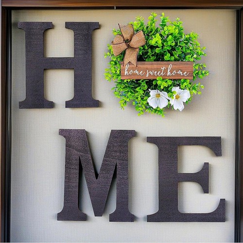 Wooden Home Letters Sign Wall Decor Centerpiece Rustic with | eBay ...