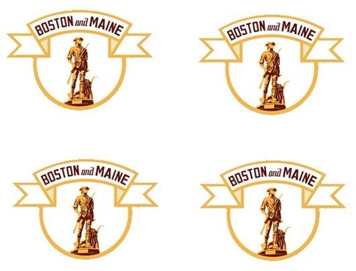 Boston & Maine O/HO Gauge Train 4 Vinyl Logos 3/4" W x 1/2" H on 1 ...