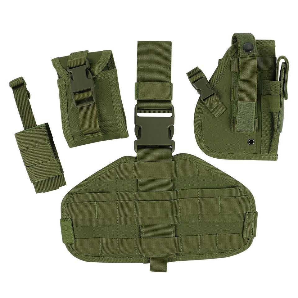 Military Drop Leg Holster Tactical Thigh Pistol Gun Pouch Right Hand ...