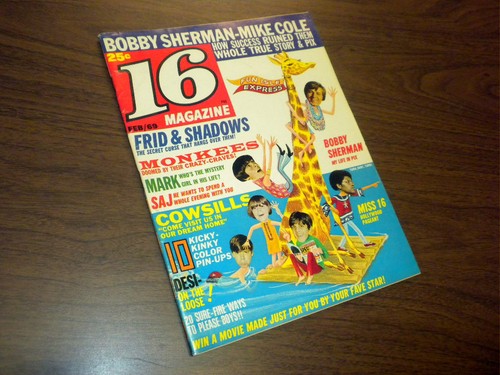 16 MAGAZINE 1969 February TEEN SIXTEEN MONKEES FRID DARK SHADOWS ...