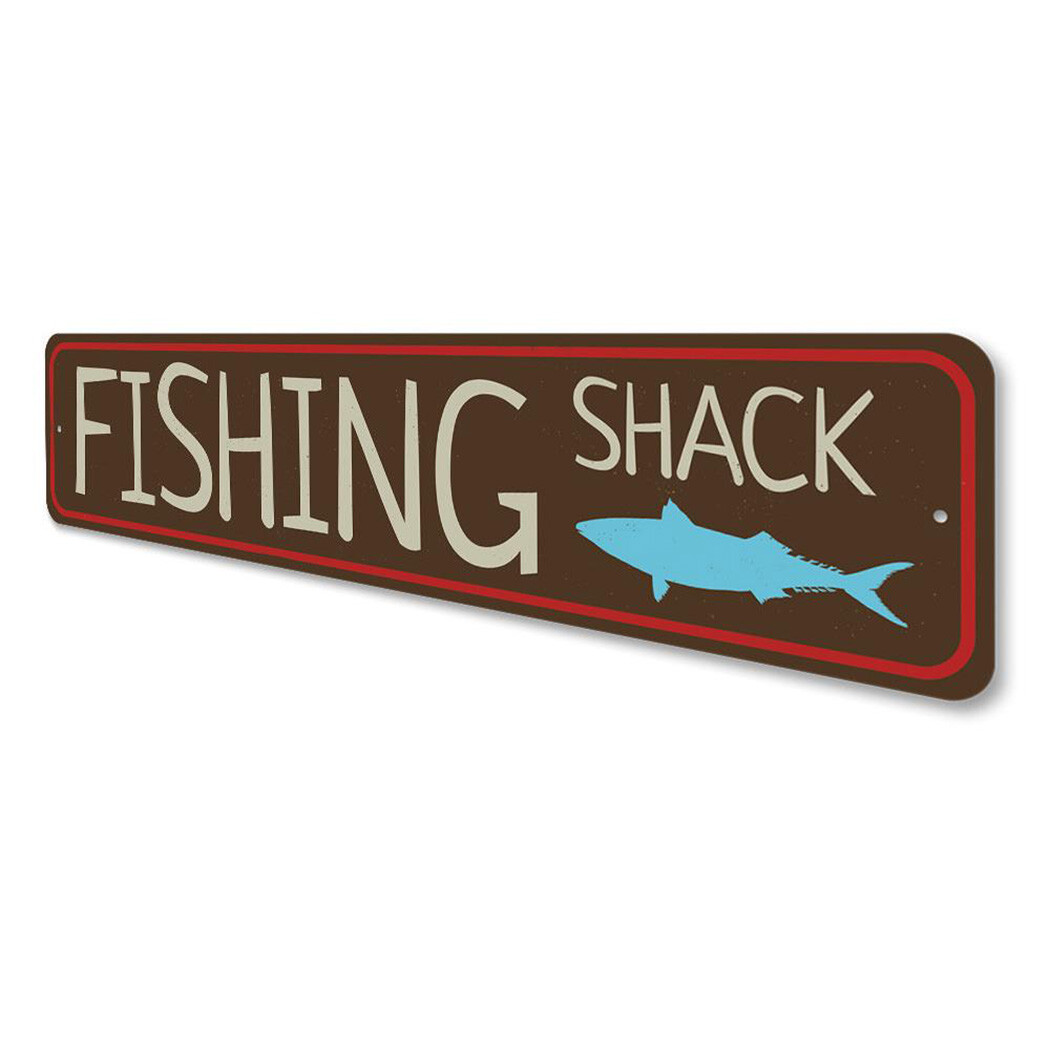 Fishing Shack Sign, Beach Street Sign, Metal Fish Lover Metal Wall ...
