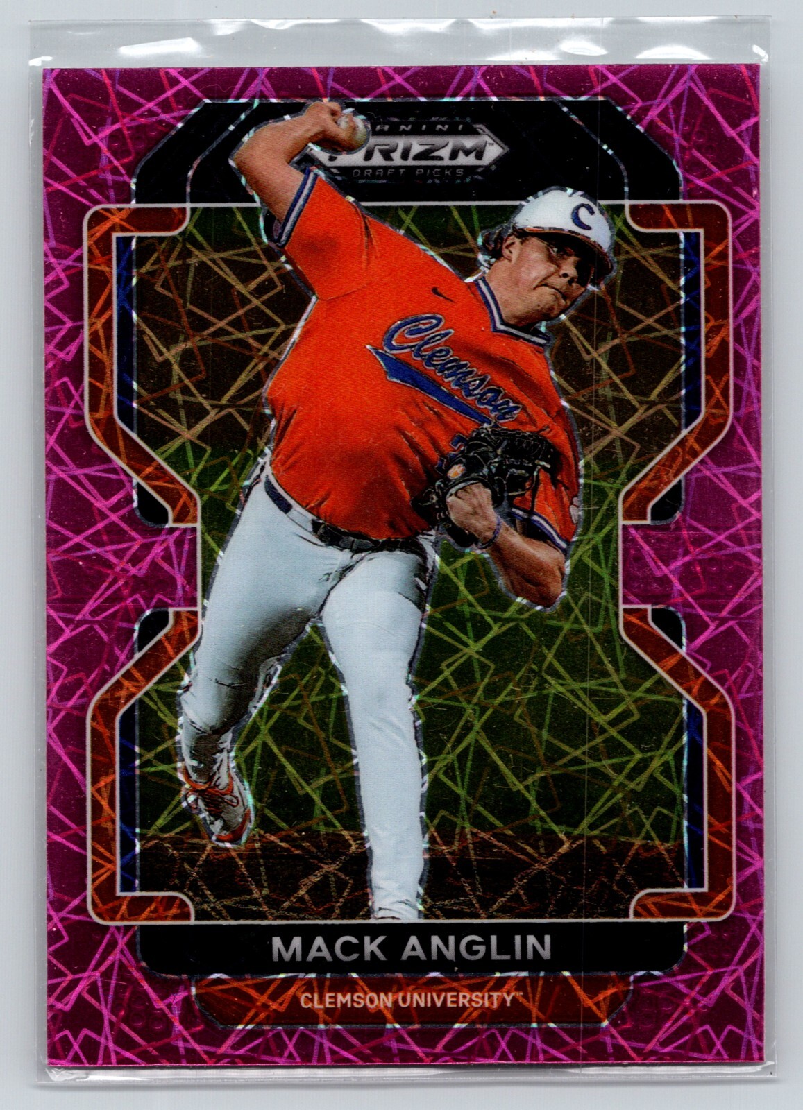 2022 Panini Prizm Draft Picks #PDP205 Mack Anglin Pink Velocity Prizm ...