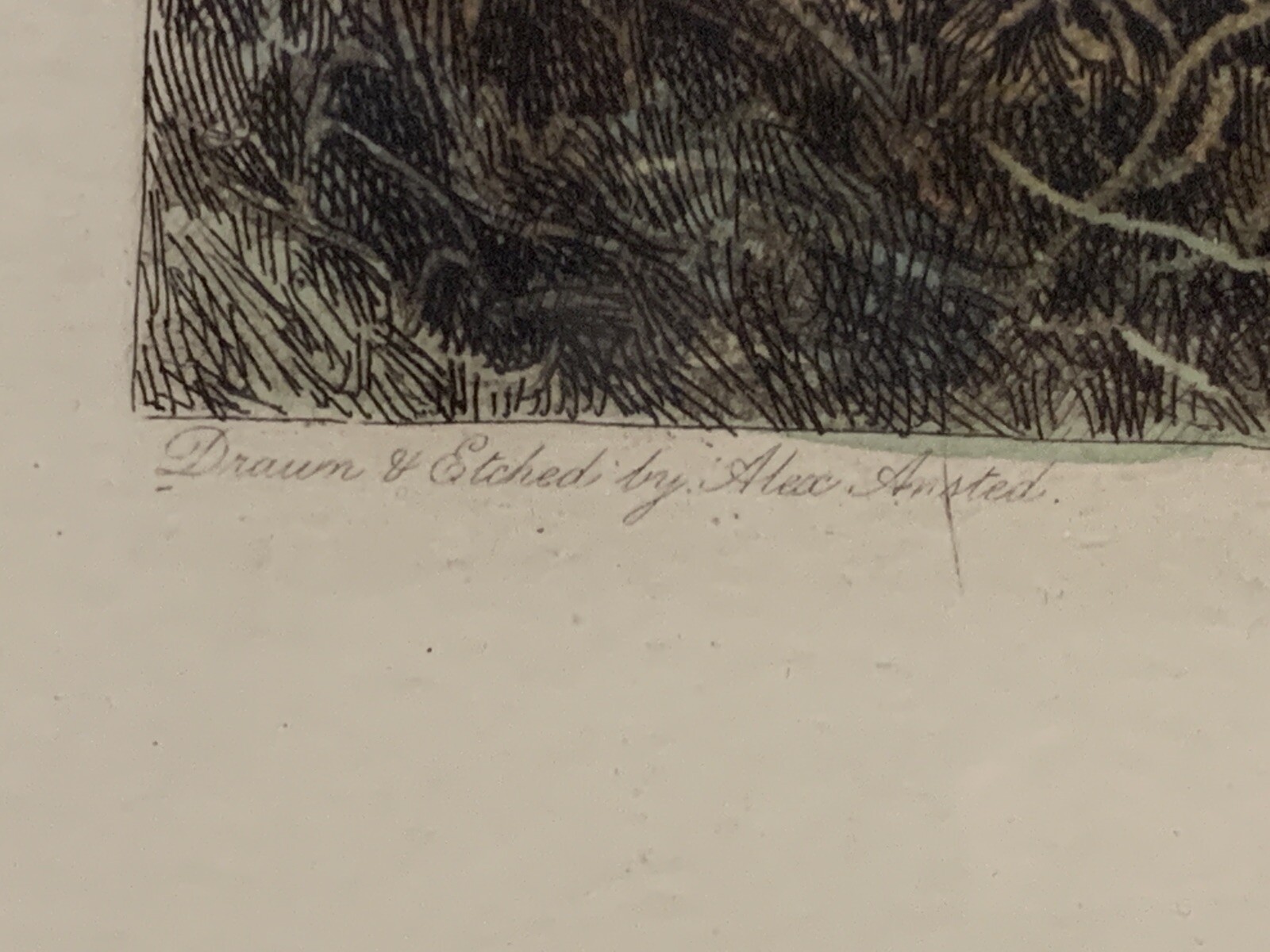 Alexander Ansted 1894 19th century Etching The Shadows of departing day ...