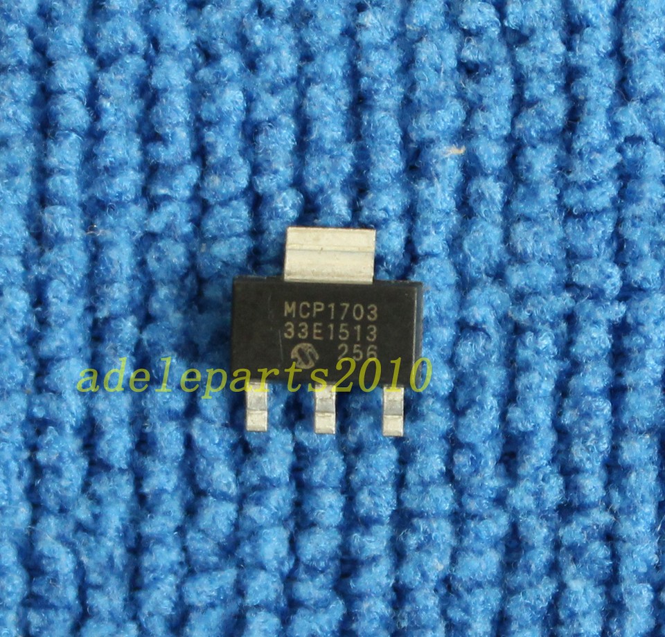 5pcs MCP1703T-3302E/DB IC REG LDO 3.3V .25A SOT-223-3 MCP1703T-3302E ...