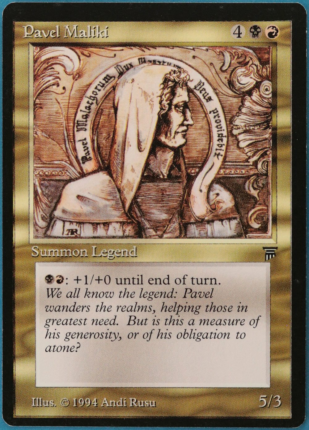 Pavel Maliki Legends NM Black Red Uncommon MAGIC MTG CARD (ID# 207350 ...