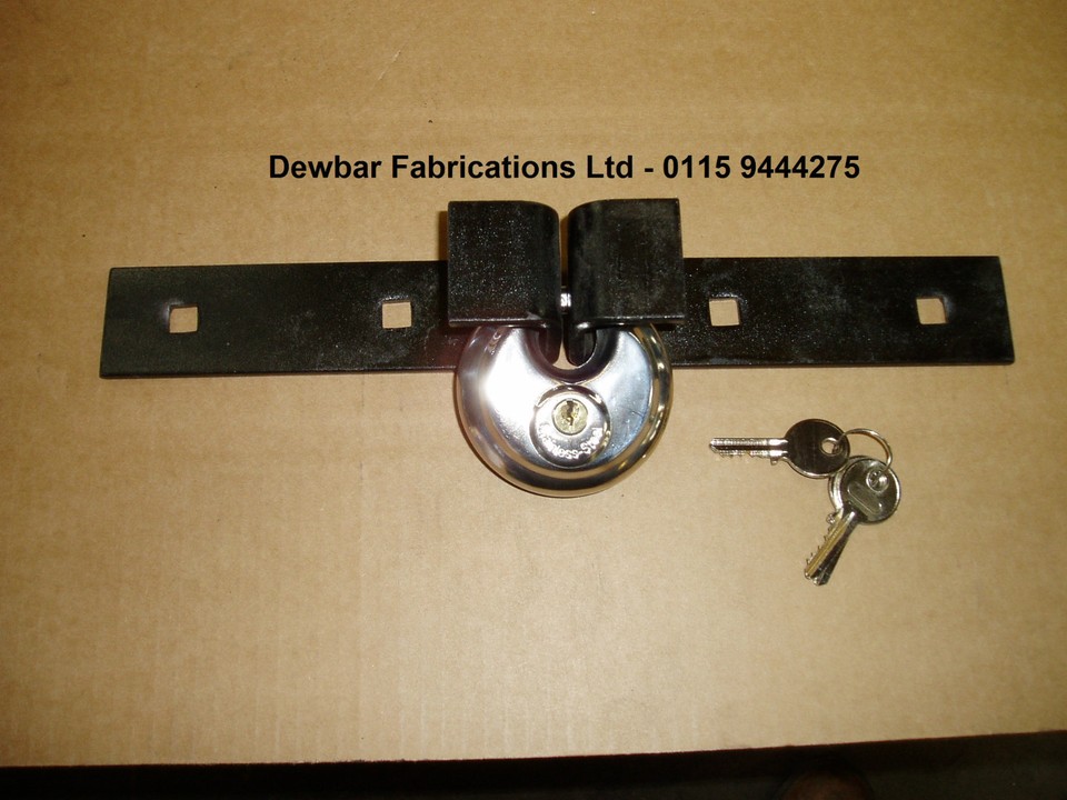 SHED LOCK BARS WITH BOLTS - SECURITY - DOOR PADLOCK BARS GALVANISED OR ...