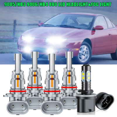 6X FOR Saturn SC1 SC2 1997-2002 LED Headlight Hi/Lo Beam Fog Light ...