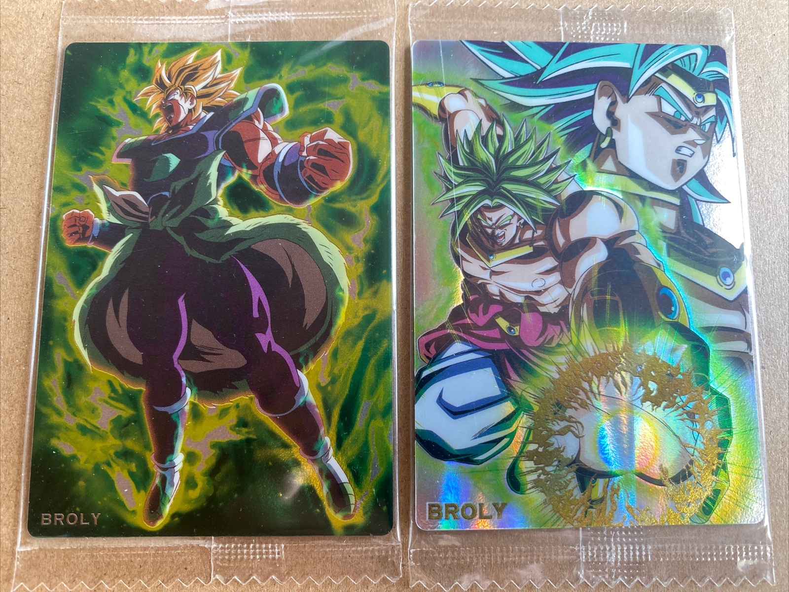 Broly Dragon Ball Wafer Lot Super Green Saiyan Bandai Toei Shueisha ...