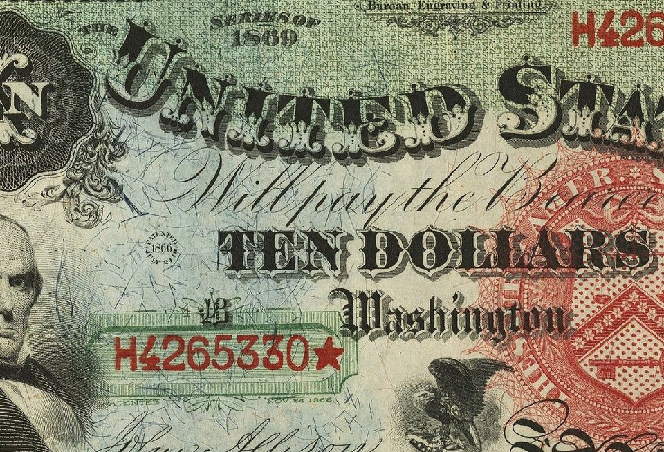 Reproduction $10 1869 Rainbow US Paper Money Currency Copy | eBay