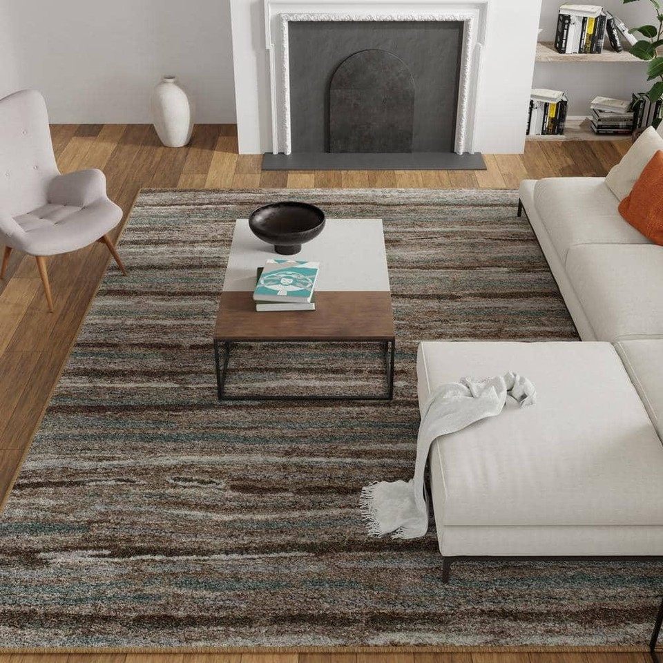 Home Decorators Collection Shoreline Multi 5 ft. x 7 ft. Striped Area ...