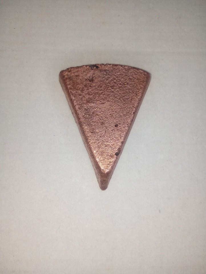 1 lb 2.6 Oz Pure Hand Poured Bullion Copper Wedge Ingot Bar Fr Shipping ...