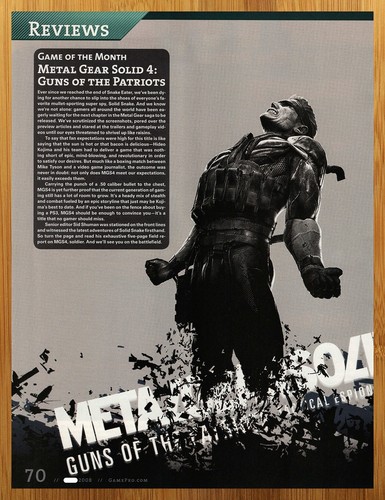 2008 Metal Gear Solid 4 Guns of the Patriots PS3 Xbox 360 Print Ad ...