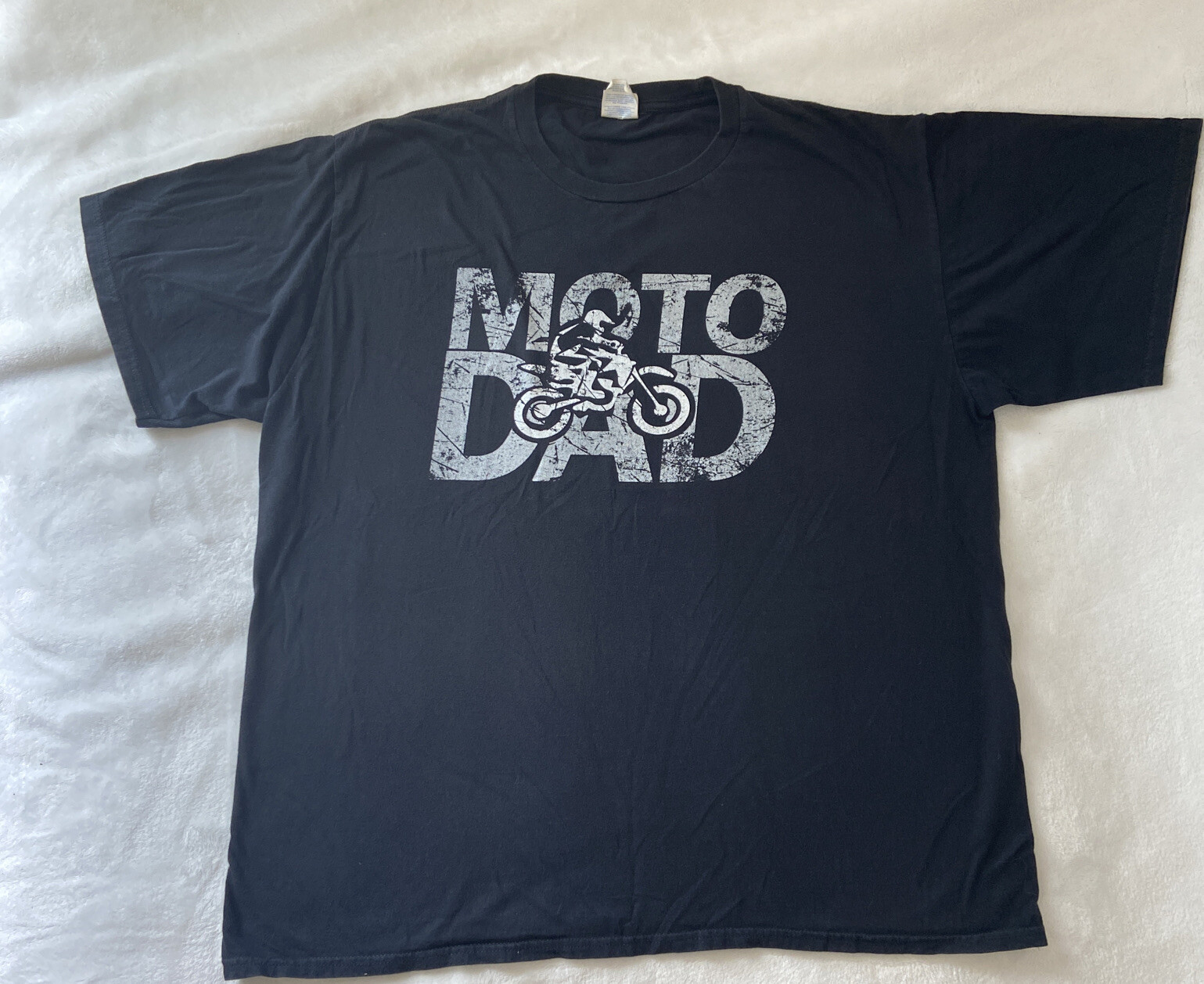 Moto Dad Mens Black T Shirt Size XL Cotton | eBay