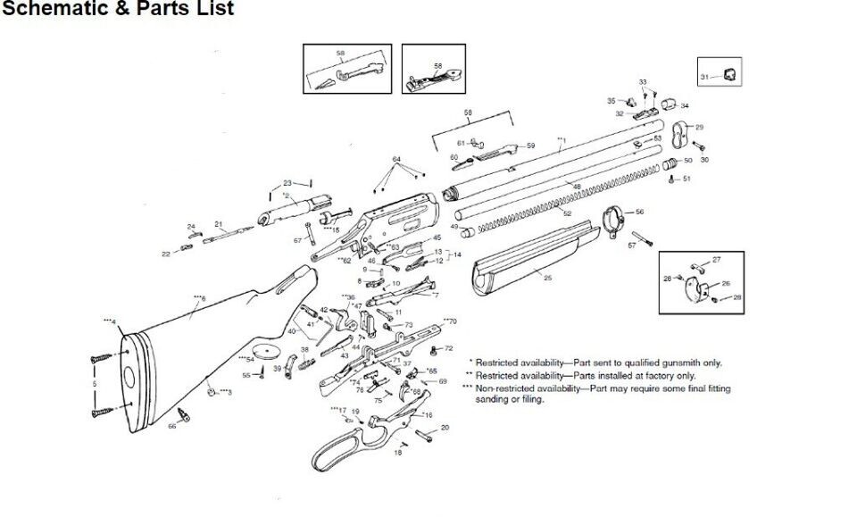 6 Pack® Marlin Receiver Plug Screws blued for models 336, 444, 1894 ...