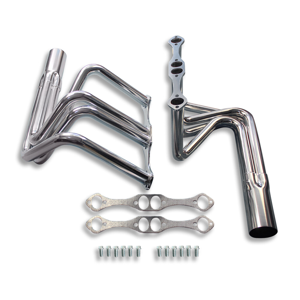 For Chevy Small Block SBC V8 Chrome T Bucket Sprint Roadster Headers | eBay