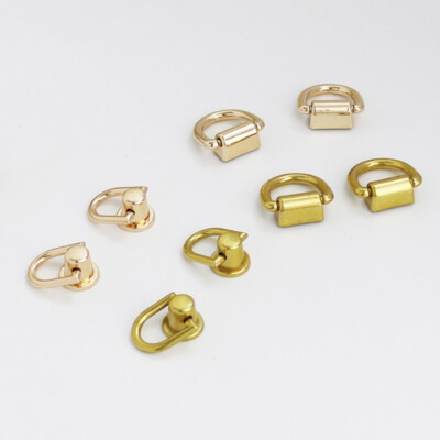 Metal Round D Ring Stud Side Clip Bag Screw Nail Rivet Strap Connector ...