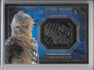 2016 TOPPS STAR WARS MASTERWORK CHEWBACCA SILVER MEDALLION #68/99!! | eBay