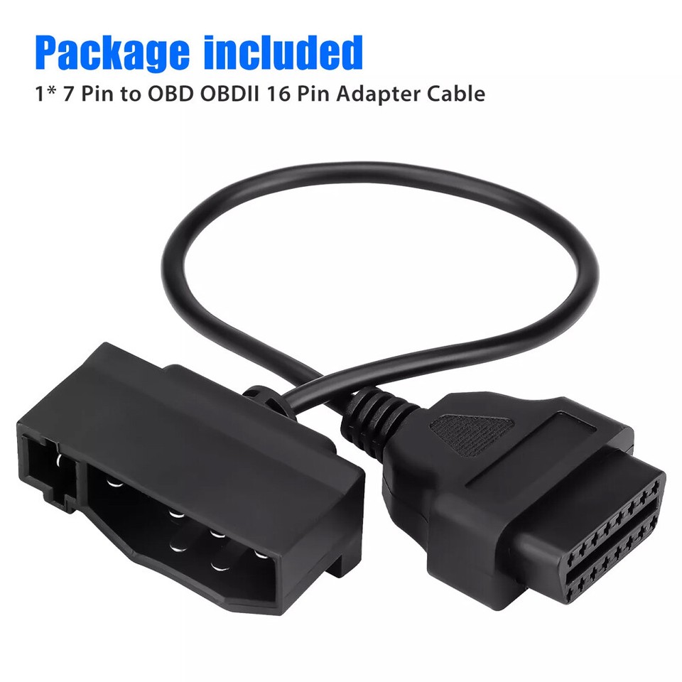 FOR Ford 7 pin OBD1 to OBD2 Adapter Code Reader Scanner Check Engine ...