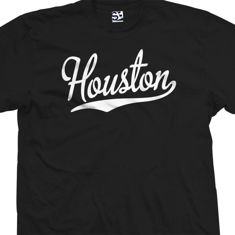 Houston Script Tail Shirt - All Star Sports Team Jersey Tee Women ...