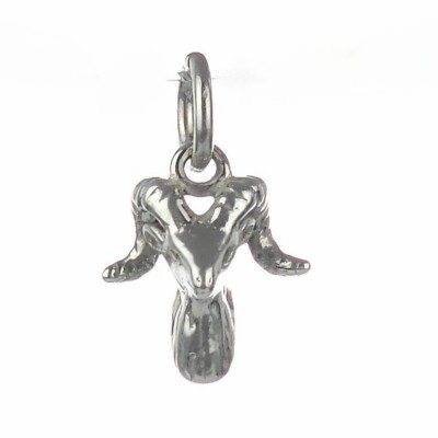 925 Solid Sterling Silver Rams Head 3D Charm, Nicely Detailed | eBay